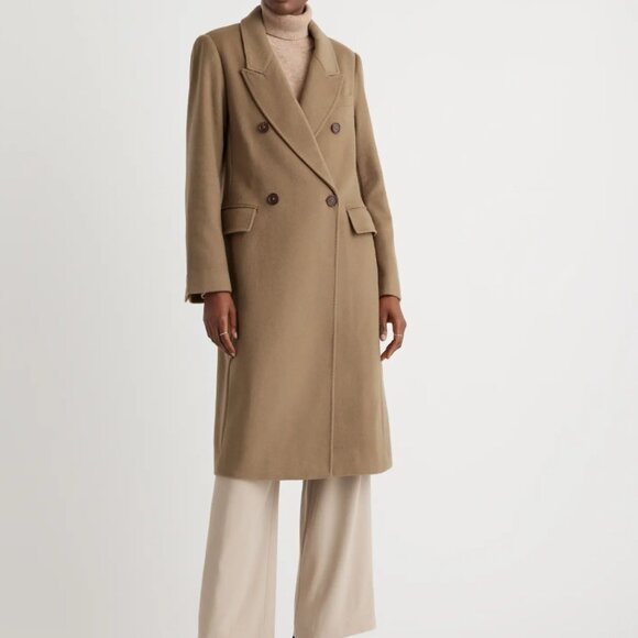 Quince | Jackets & Coats | Quince Italian Wool Doublebreasted Coat Dark ...